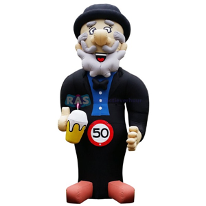 Abraham pop opblaasbaar 50 jaar huren bij Ras Verhuur Bergen op Zoom.